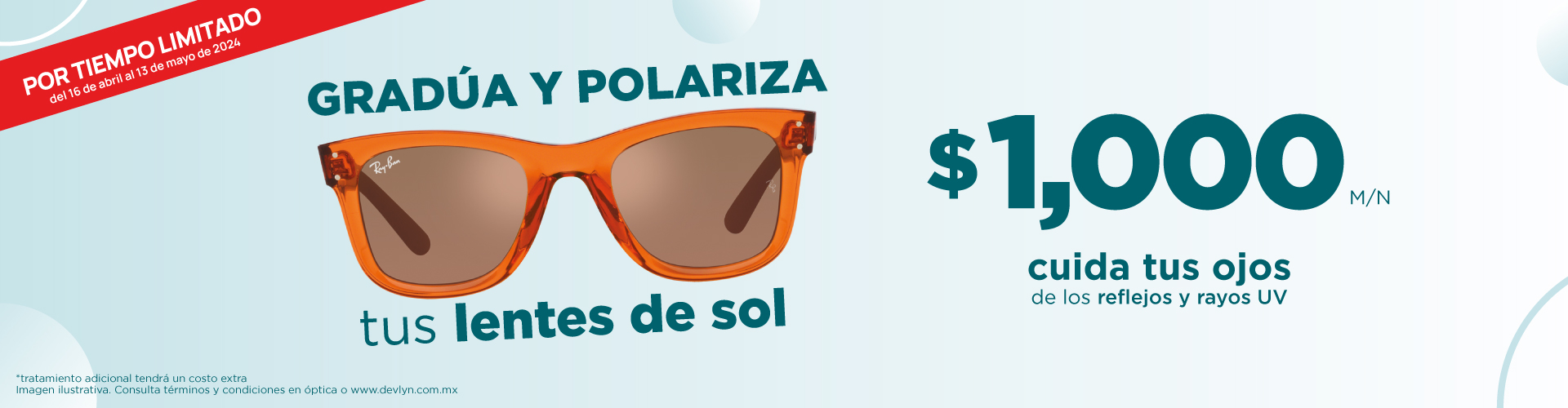 Lentes solares graduados| Ópticas Devlyn - No has visto todo aún